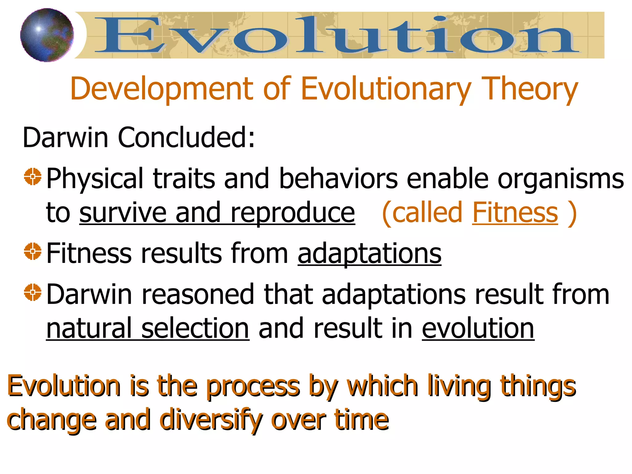 Evolution, Natural Selection, Taxonomy, and Anthropology | PPT