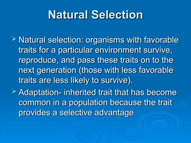 Evolution - Natural Selection Biology Lesson | PPT