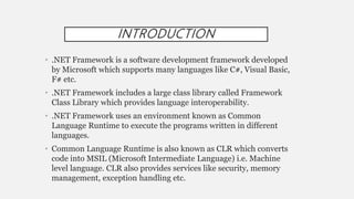 Evolution of .net frame work | PPT