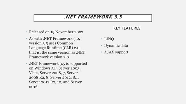 Evolution of .net frame work | PPT