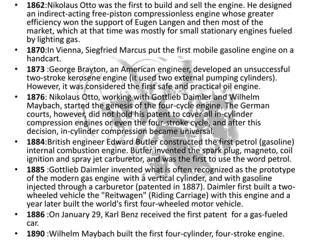Evolution of 1st combustion engine | PPT