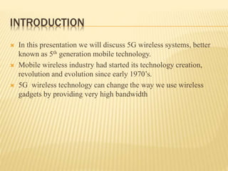 Evolution of 5g techology | PPTX