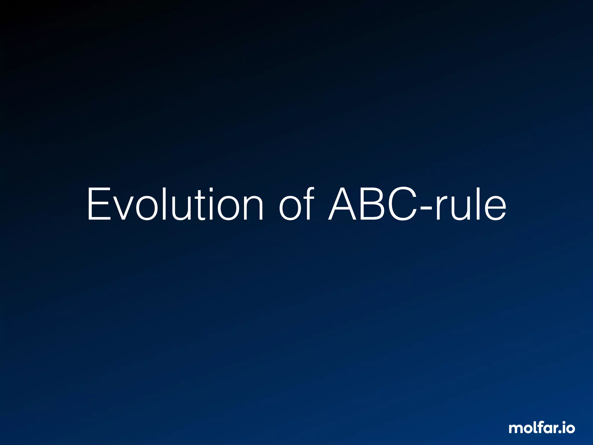 Evolution of abc rule | PPT