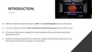 Evolution of additive manufacturing | PPTX
