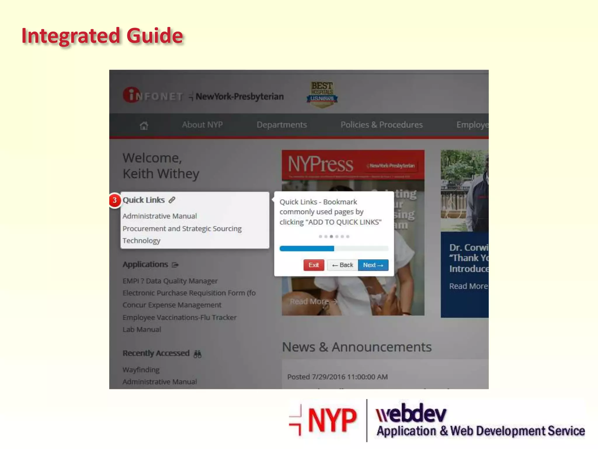 Evolution of a Hospital Intranet | PPTX