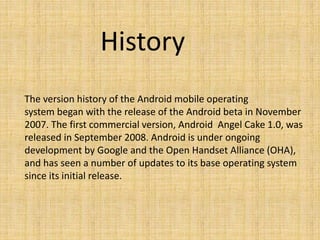 Evolution of android | PPT