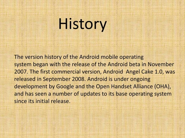 Evolution of android | PPT