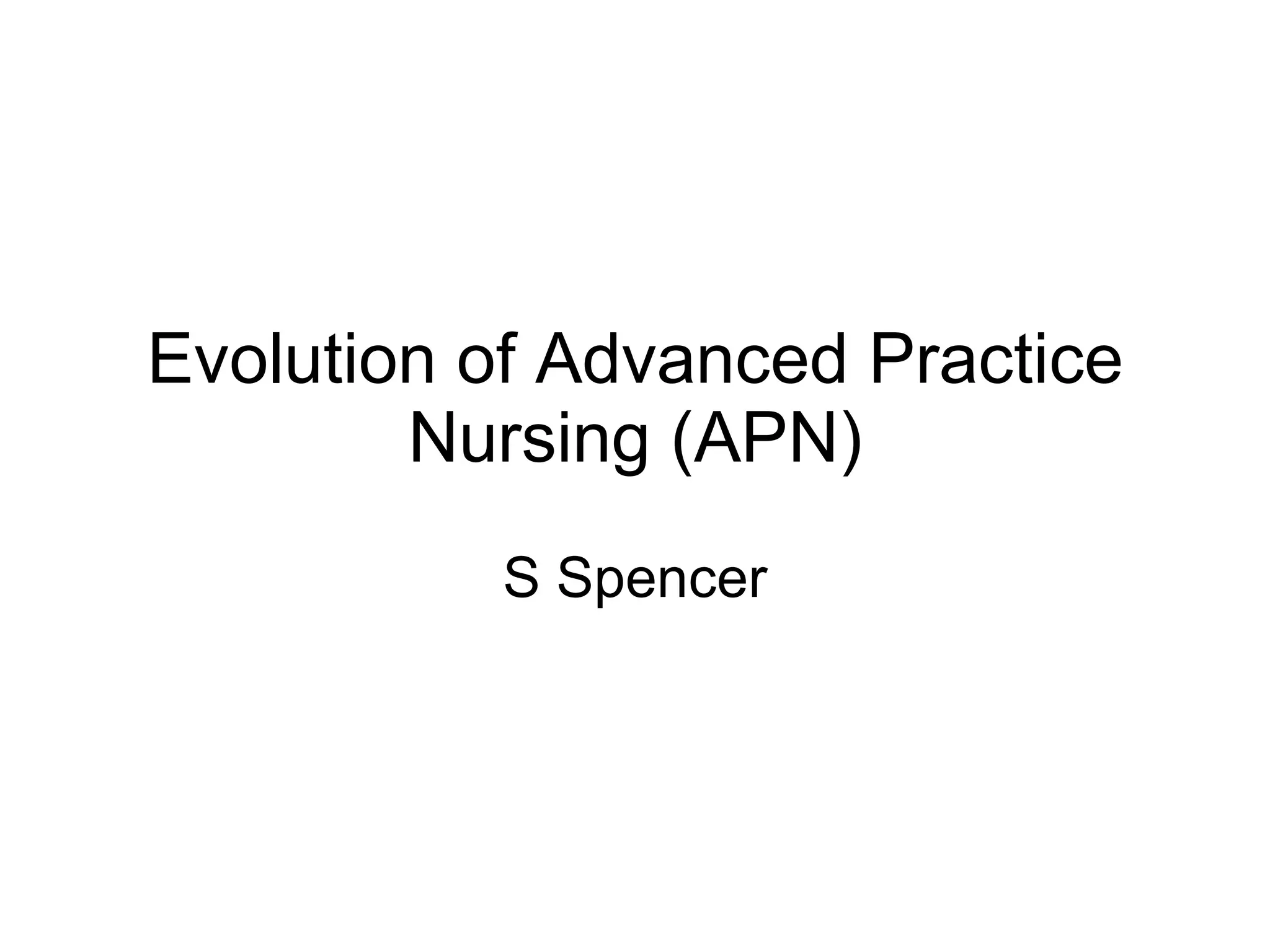 Evolution of APN | PPT
