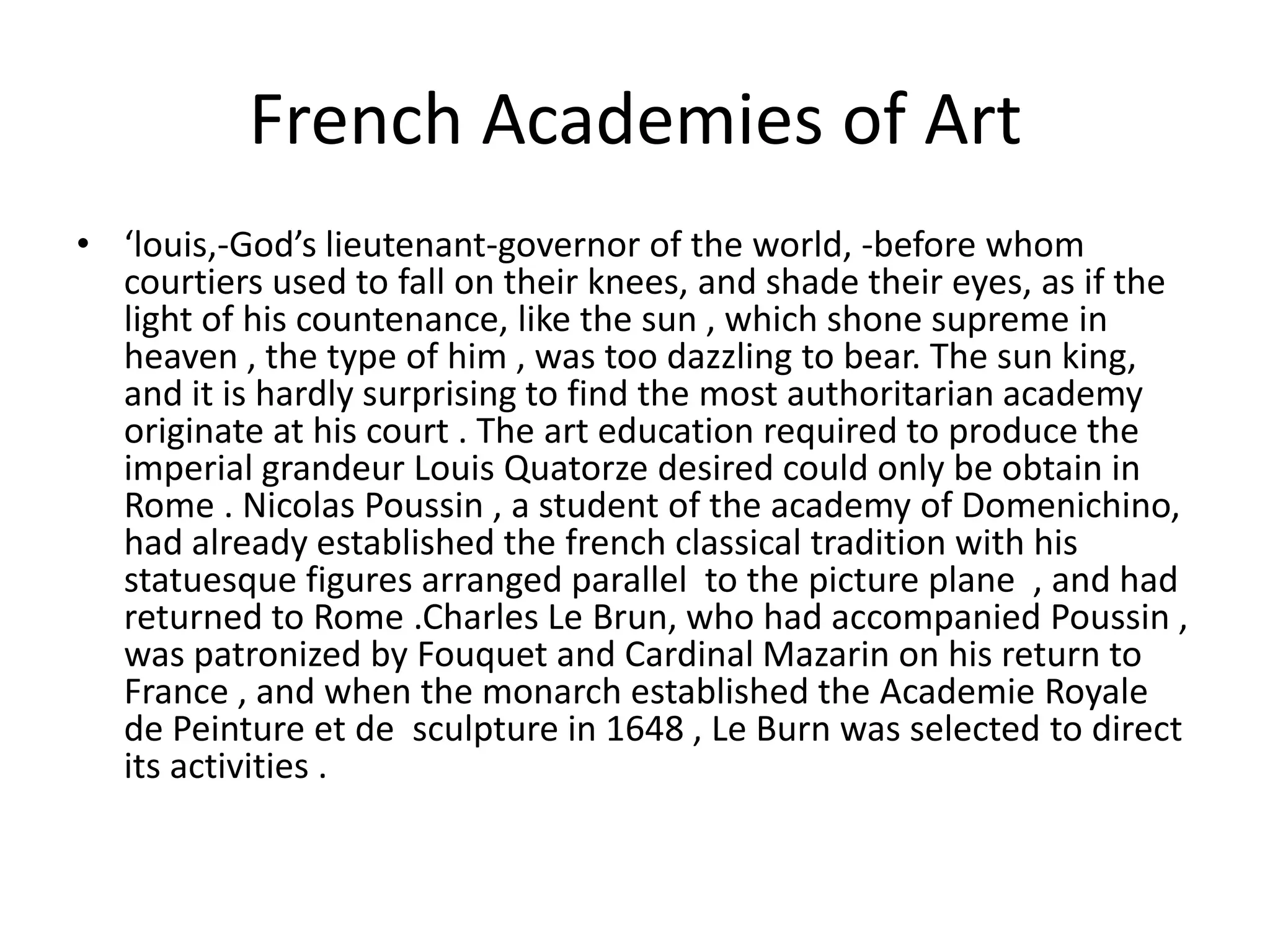 Evolution of art education in france | PPTX