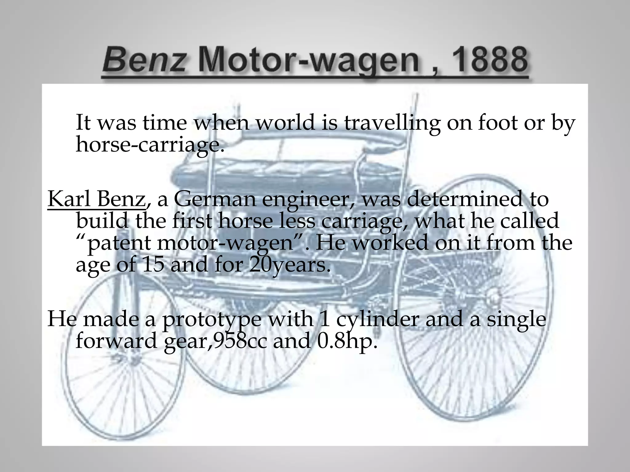 Evolution of automobiles | PPTX