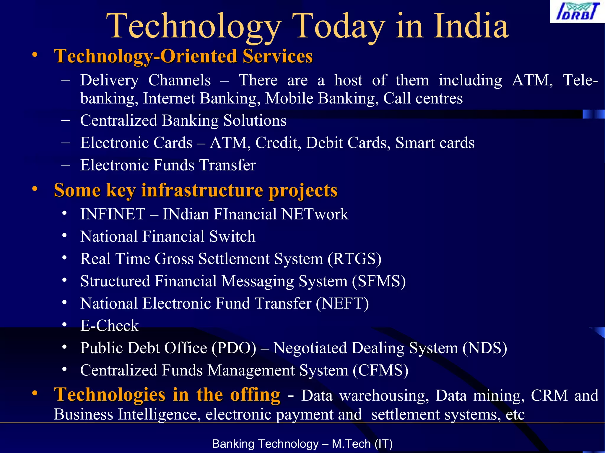 Evolution of banking technology | PPT