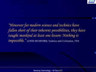 Evolution of banking technology | PPT