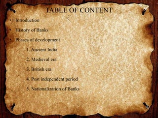 Evolution of banks & phases of development | PPTX