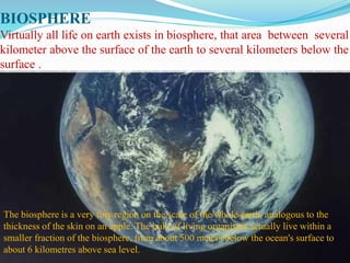 Evolution of biosphere and cryosphere | PPTX