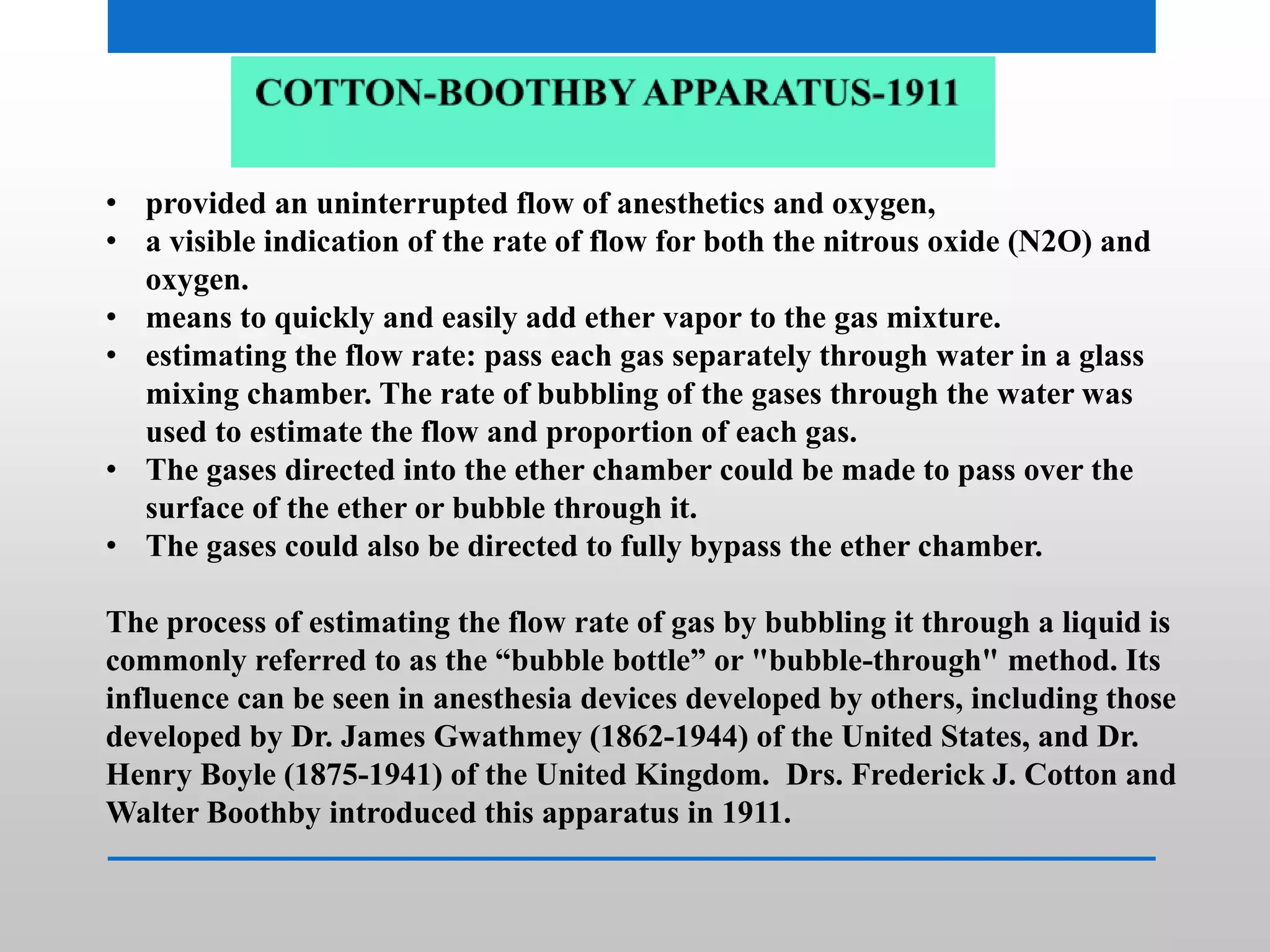 Evolution of Boyle's Anaesthesia apparatus | PPTX