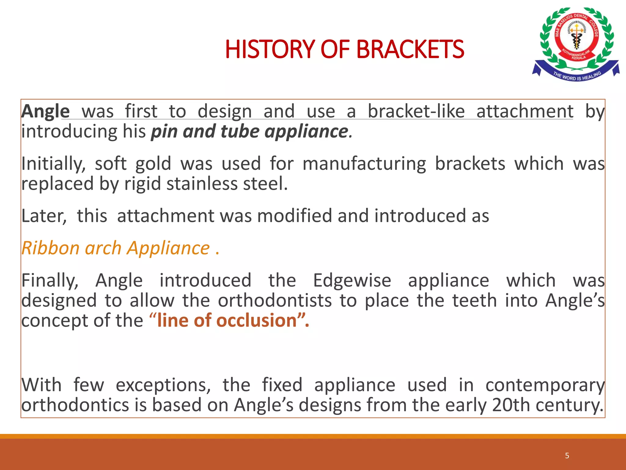 EVOLUTION OF BRACKETS.ppt