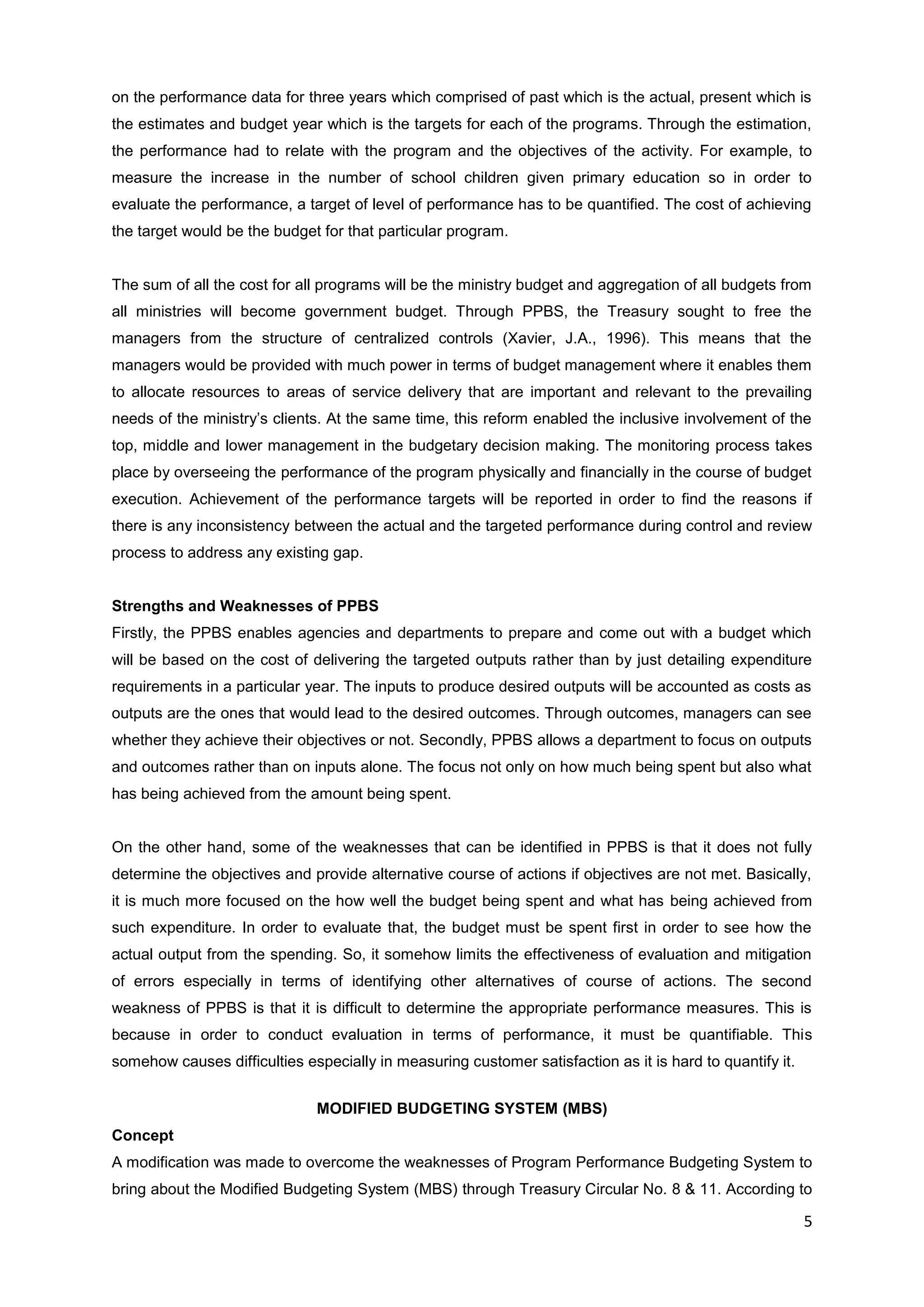 Evolution of budgeting system in malaysia (10 page) | PDF