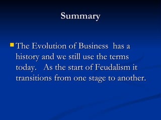 Evolution of business | PPT