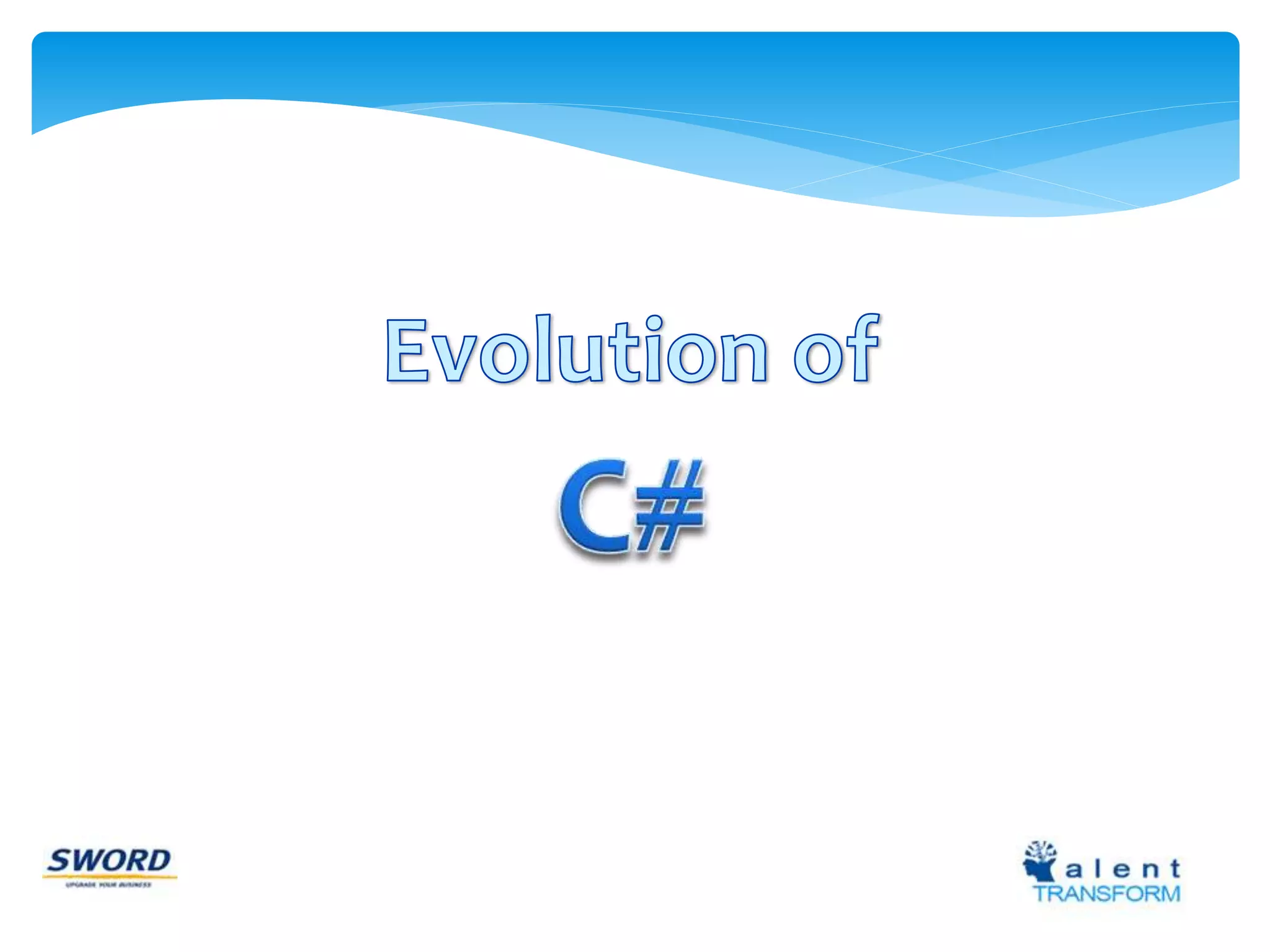 Evolution of c# - by K.Jegan | PPT