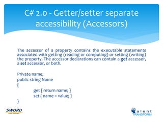 Evolution of c# - by K.Jegan | PPT