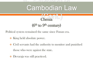 Evolution of cambodian law | PPTX