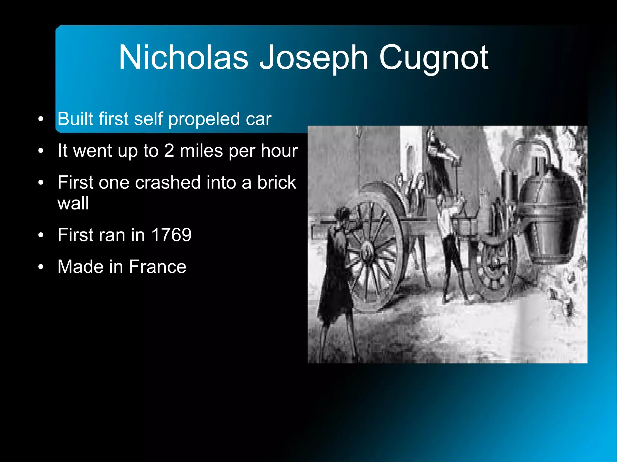 Evolution of cars | ODP