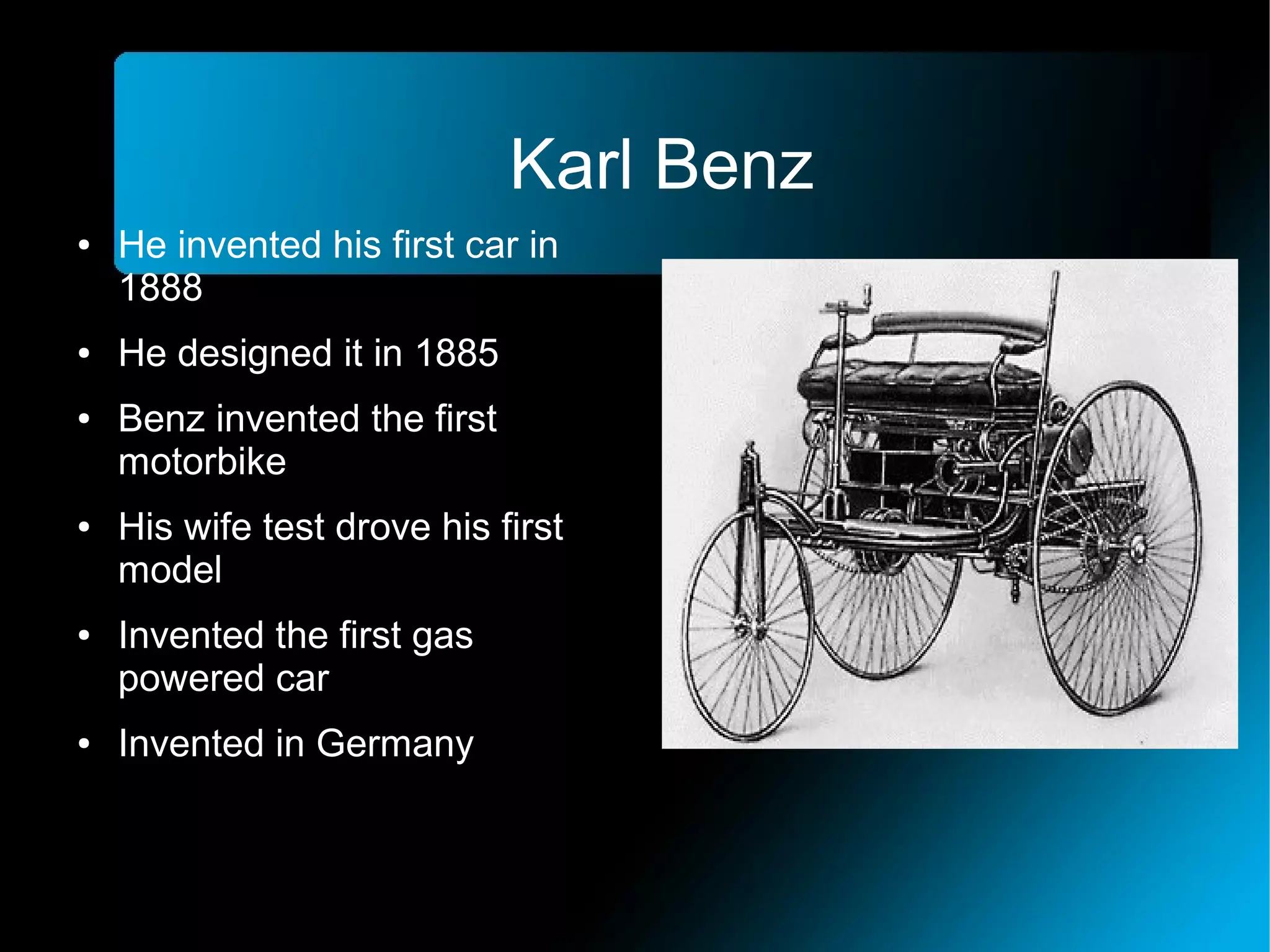 Evolution of cars | ODP