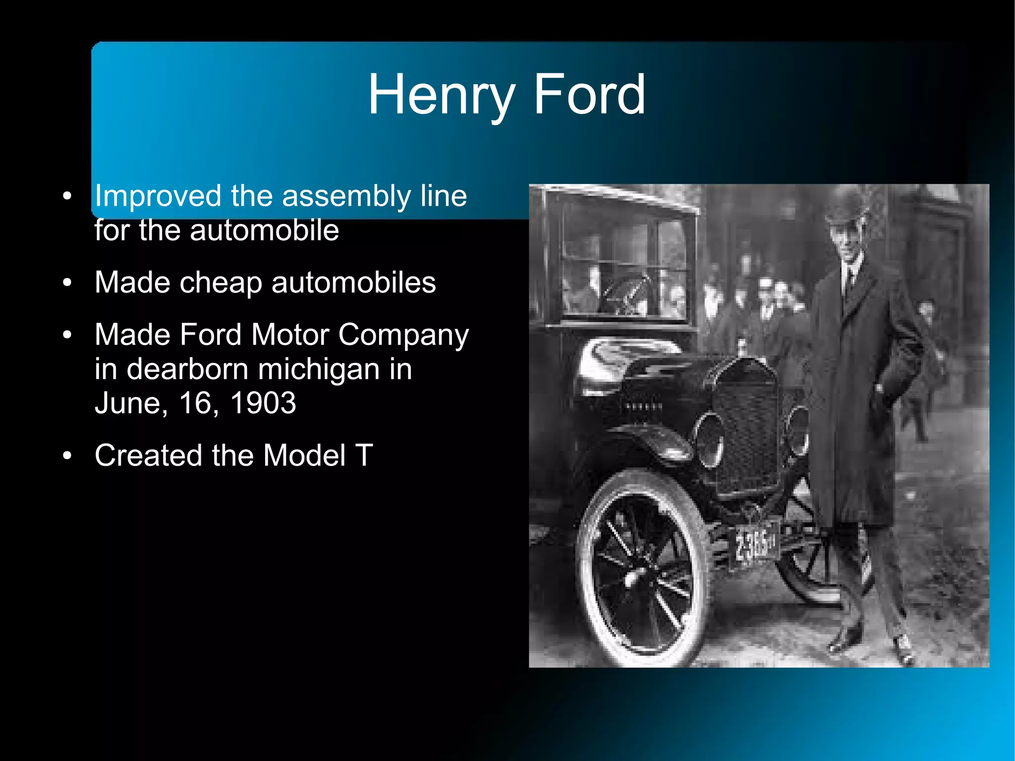 Evolution of cars | ODP