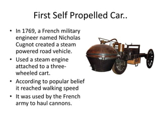 Evolution of cars | PPTX