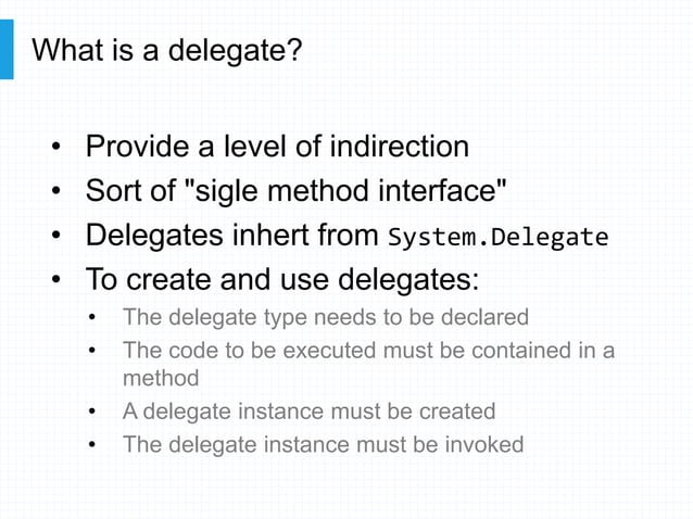 Evolution of C# delegates | PPTX