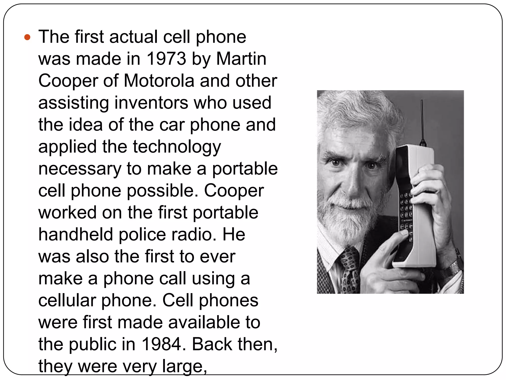 Evolution of cell phone | PPTX