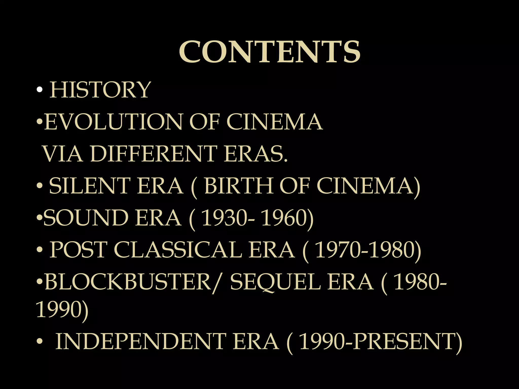 Evolution of cinema | PPTX