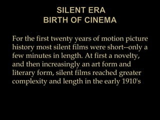 Evolution of cinema | PPTX