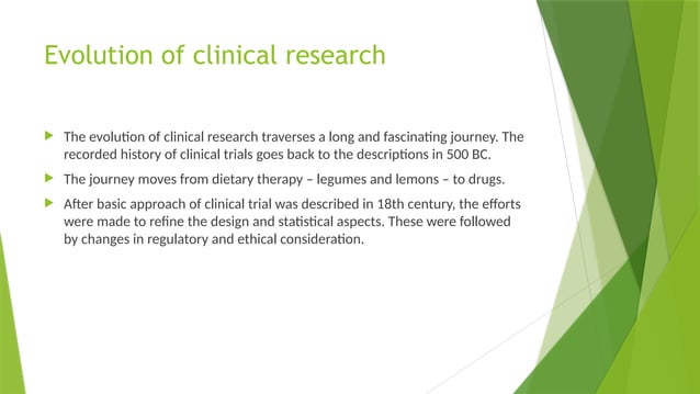 Evolution and History of Clinical Research | PPTX