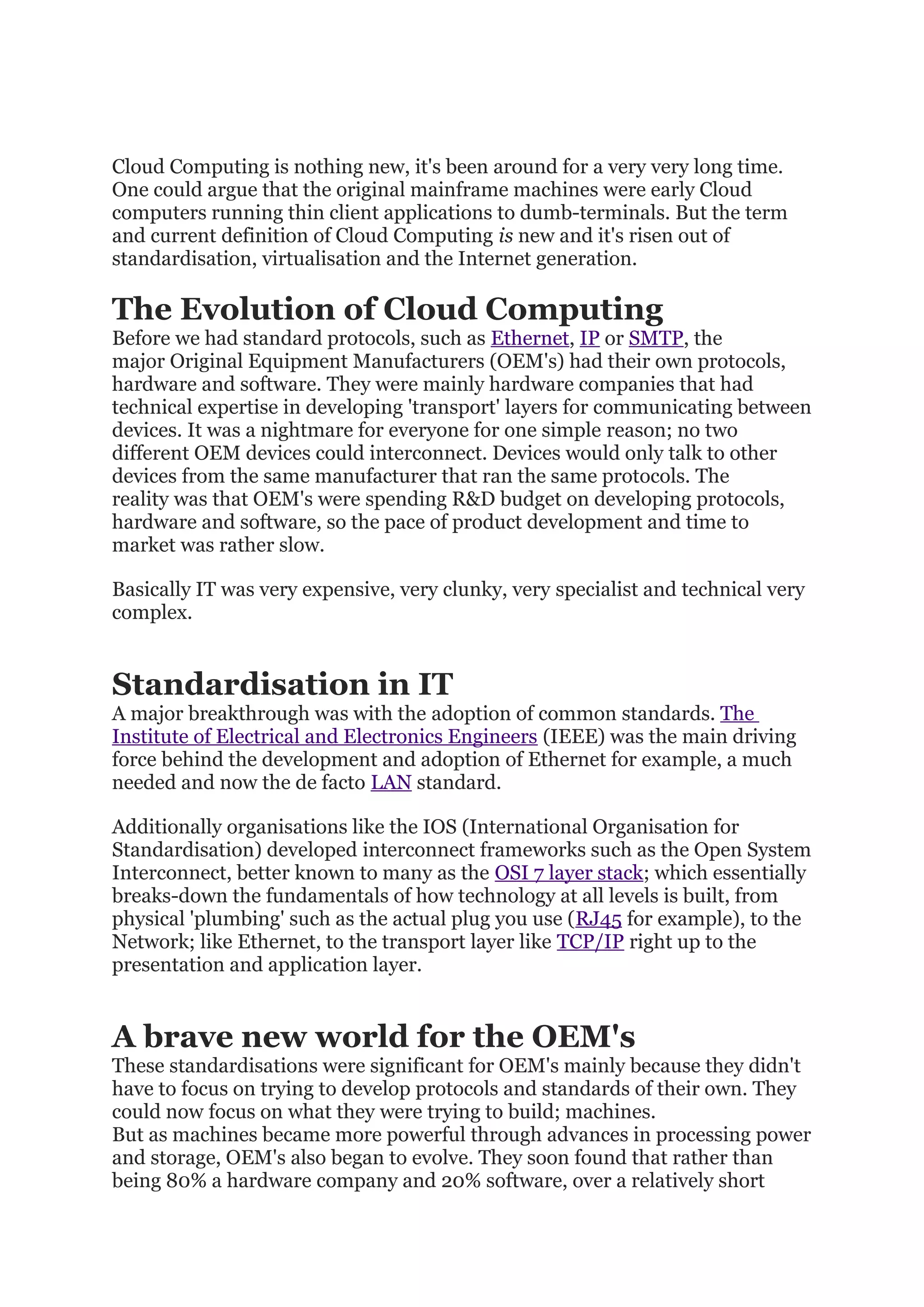 Evolution of #cloud computing | RTF