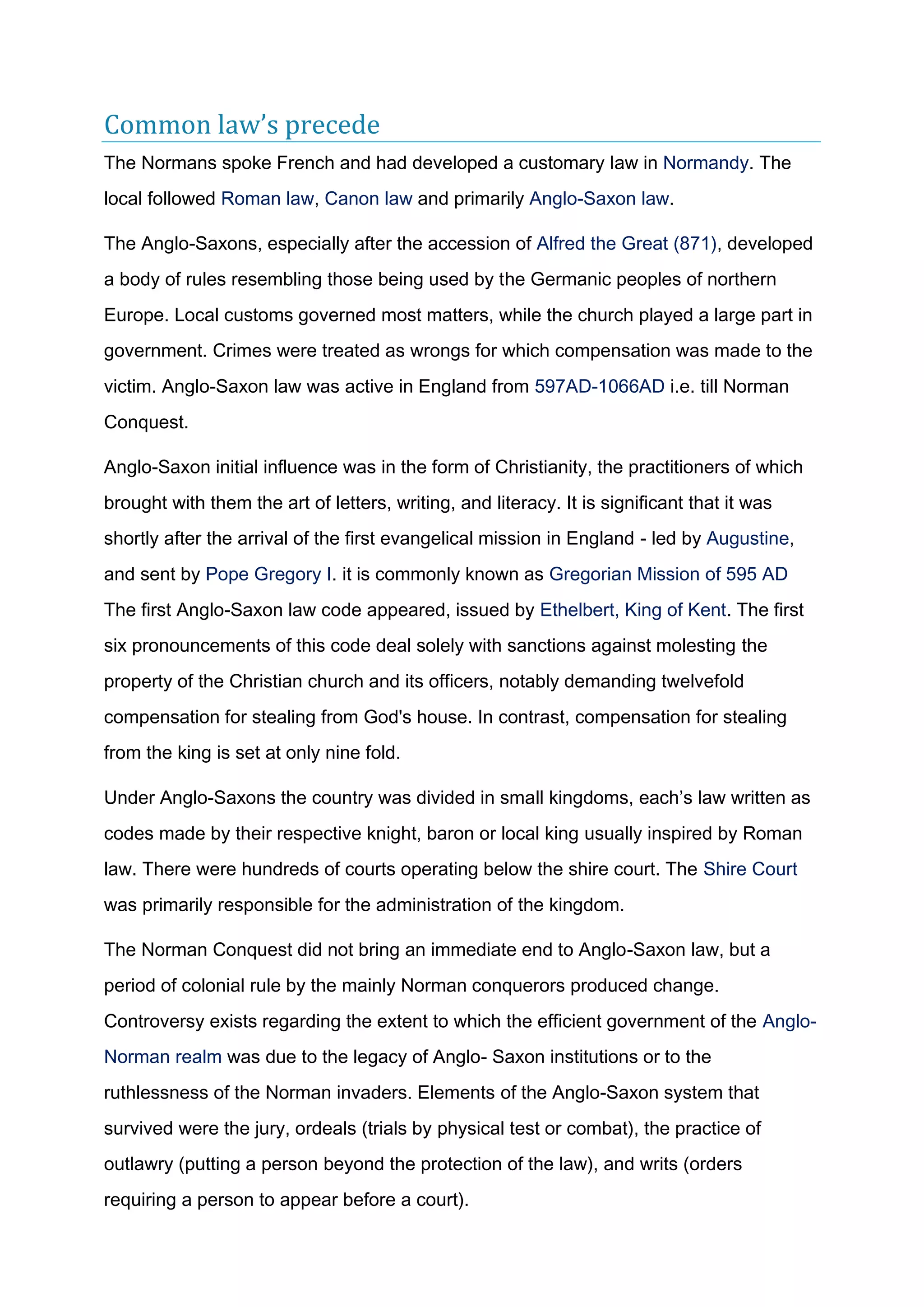 Evolution of common law | PDF