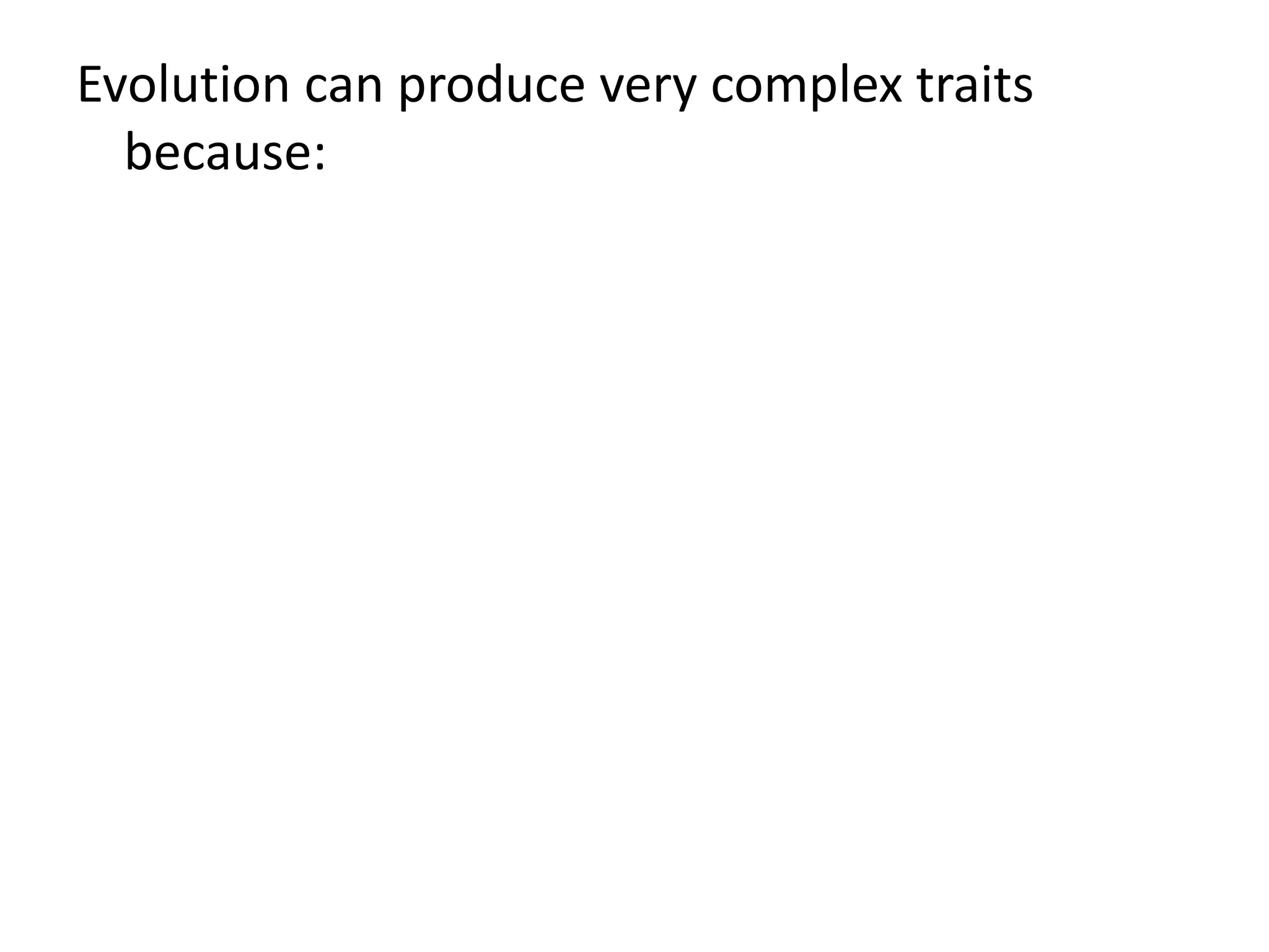 Evolution of complex traits | PPTX