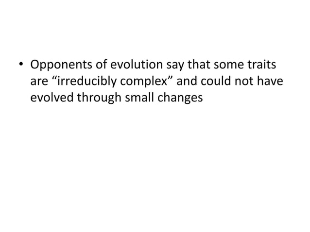 Evolution of complex traits | PPTX