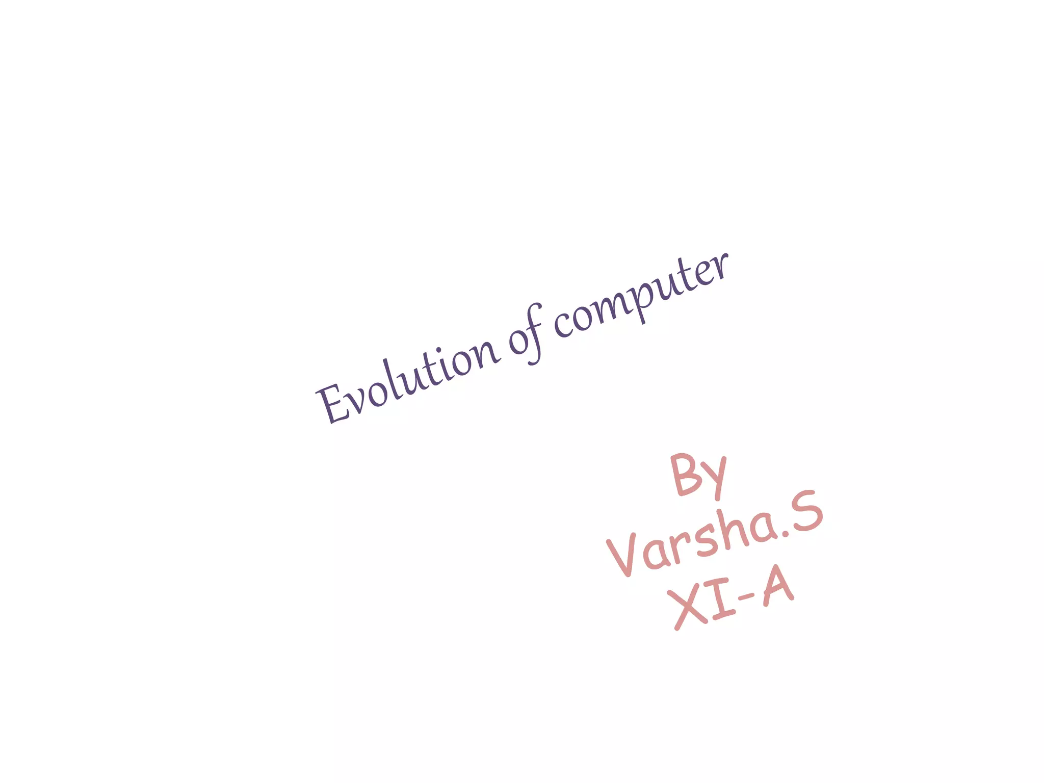 Evolution of computer | PPT