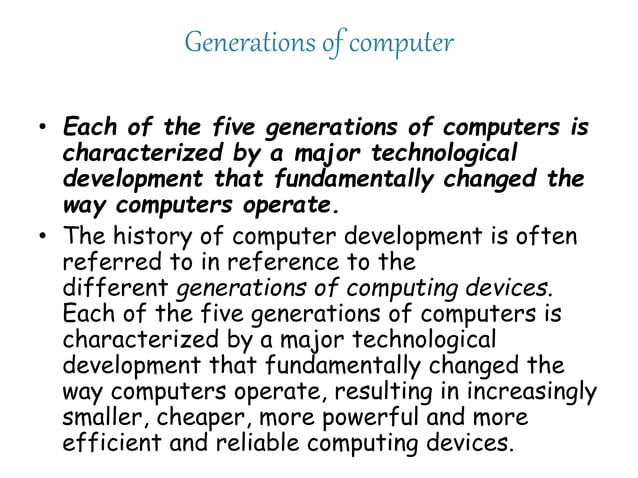 Evolution of computer | PPT