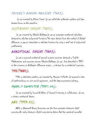 Evolution of computer | RTF