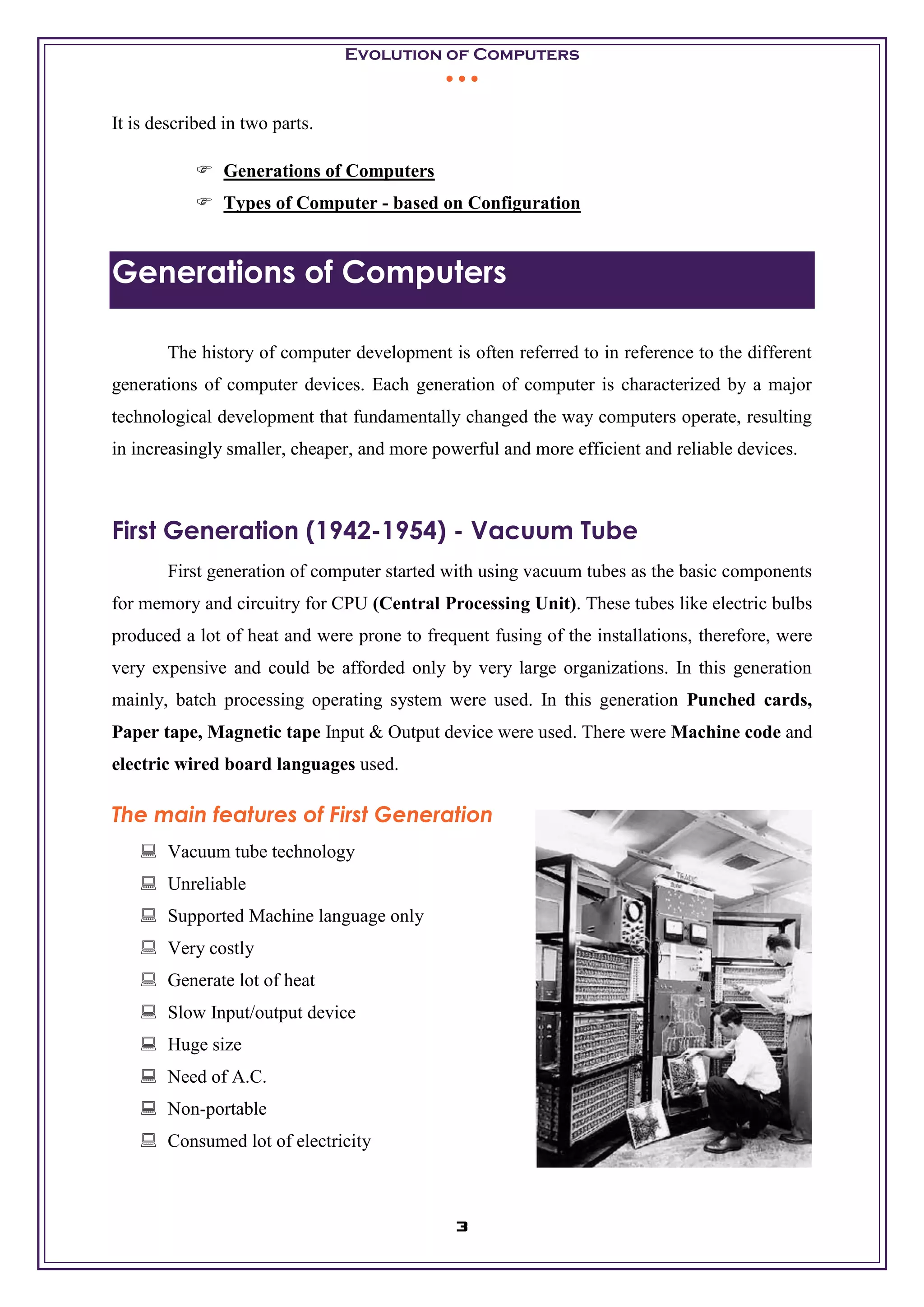 Evolution of computer | PDF