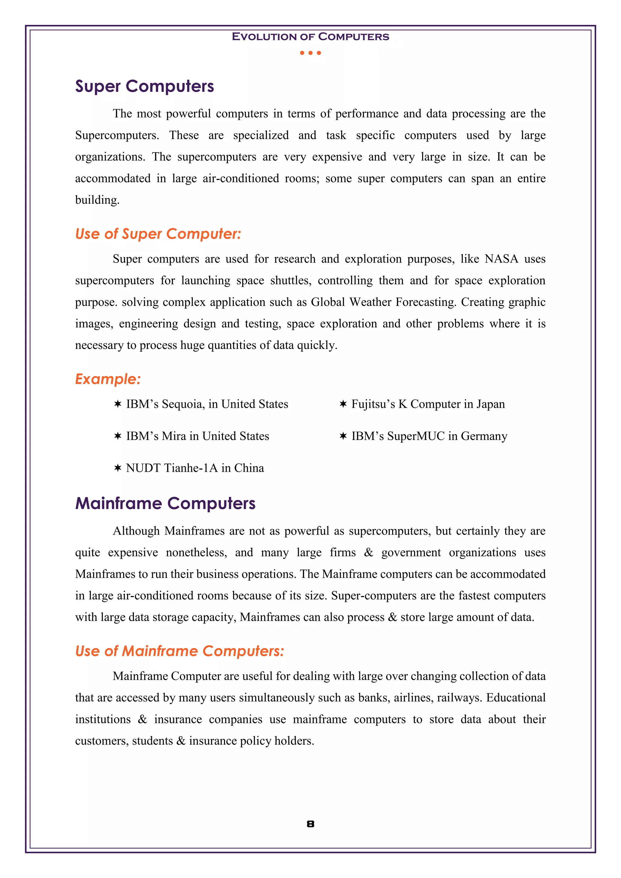 Evolution of computer | PDF