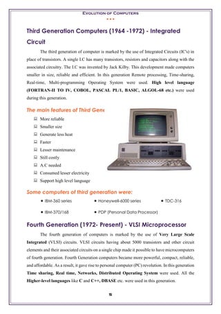 Evolution of computer | PDF