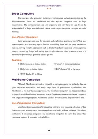 Evolution of computer | PDF