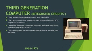Evolution of computer and its impact on society | PPTX