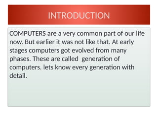 EVOLUTION OF COMPUTERS by kumar aditya.pptx