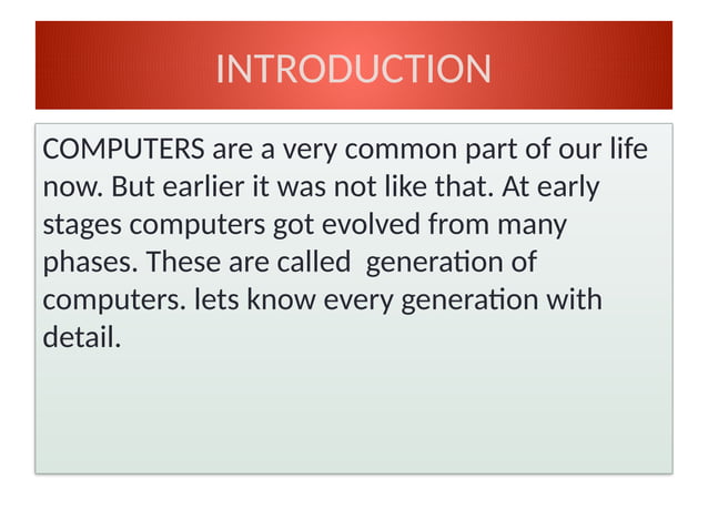 EVOLUTION OF COMPUTERS by kumar aditya.pptx