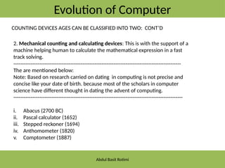 Evolution of Computers._: For grade 8-10 | PPTX