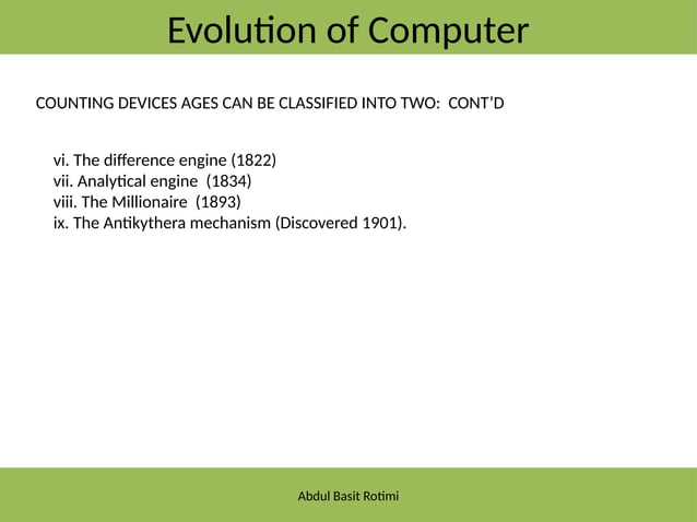 Evolution of Computers._: For grade 8-10 | PPTX